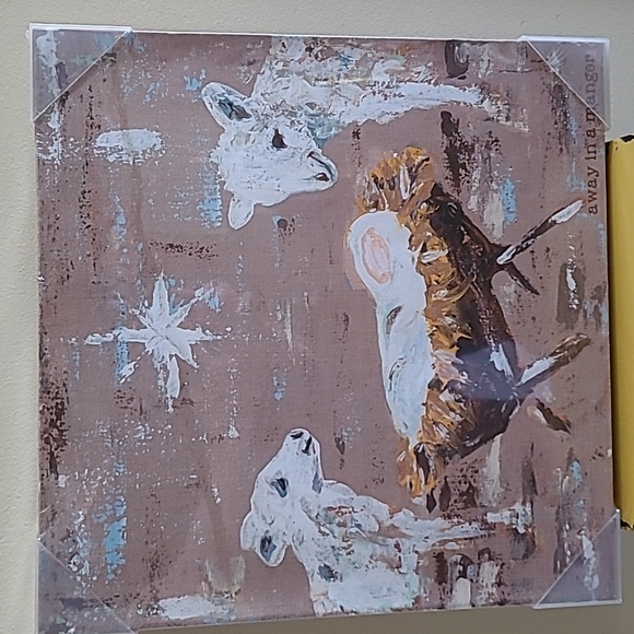 Away in a manger | Art | New Away In A Manger Canvas Art Rustic ...